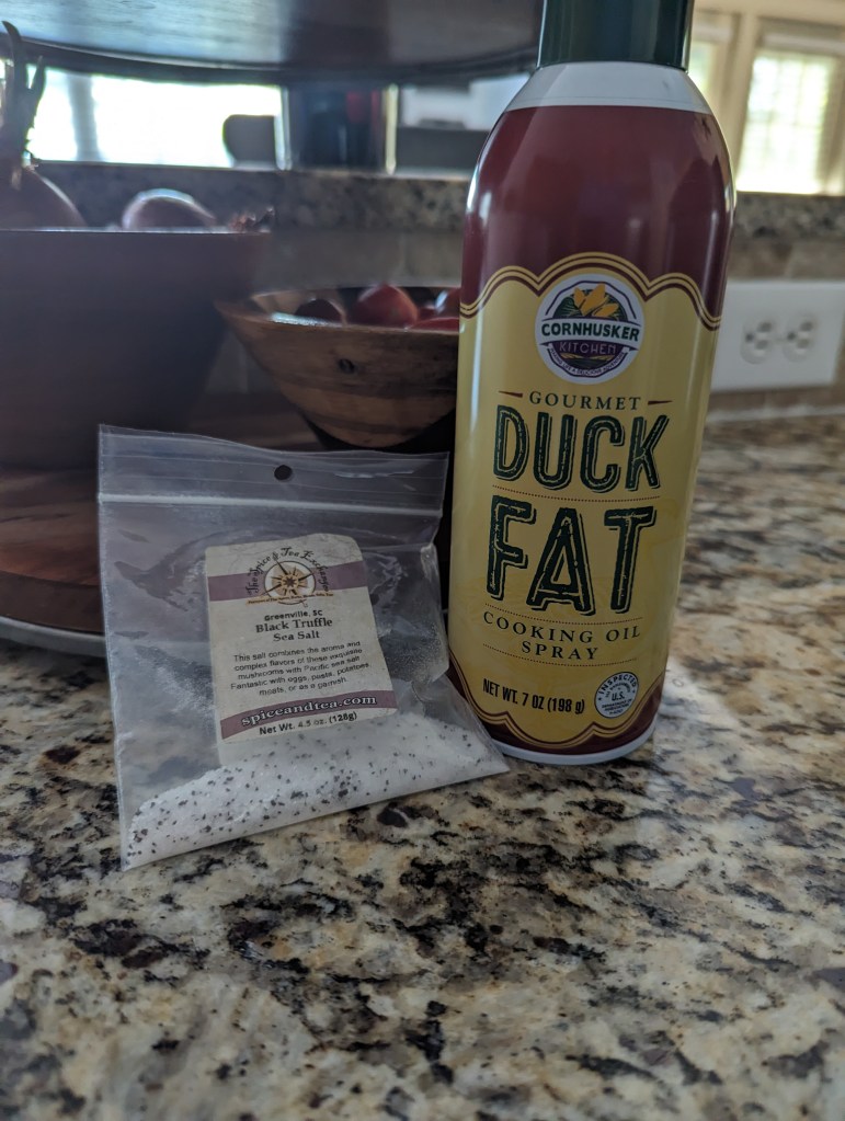 Air Fried, Duck Fat Skinny Fries with Truffle Sea Salt – one foodie