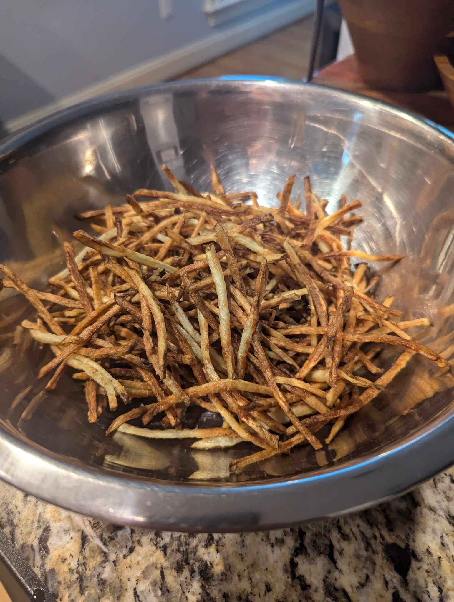 Air Fried, Duck Fat Skinny Fries with Truffle Sea Salt – one foodie